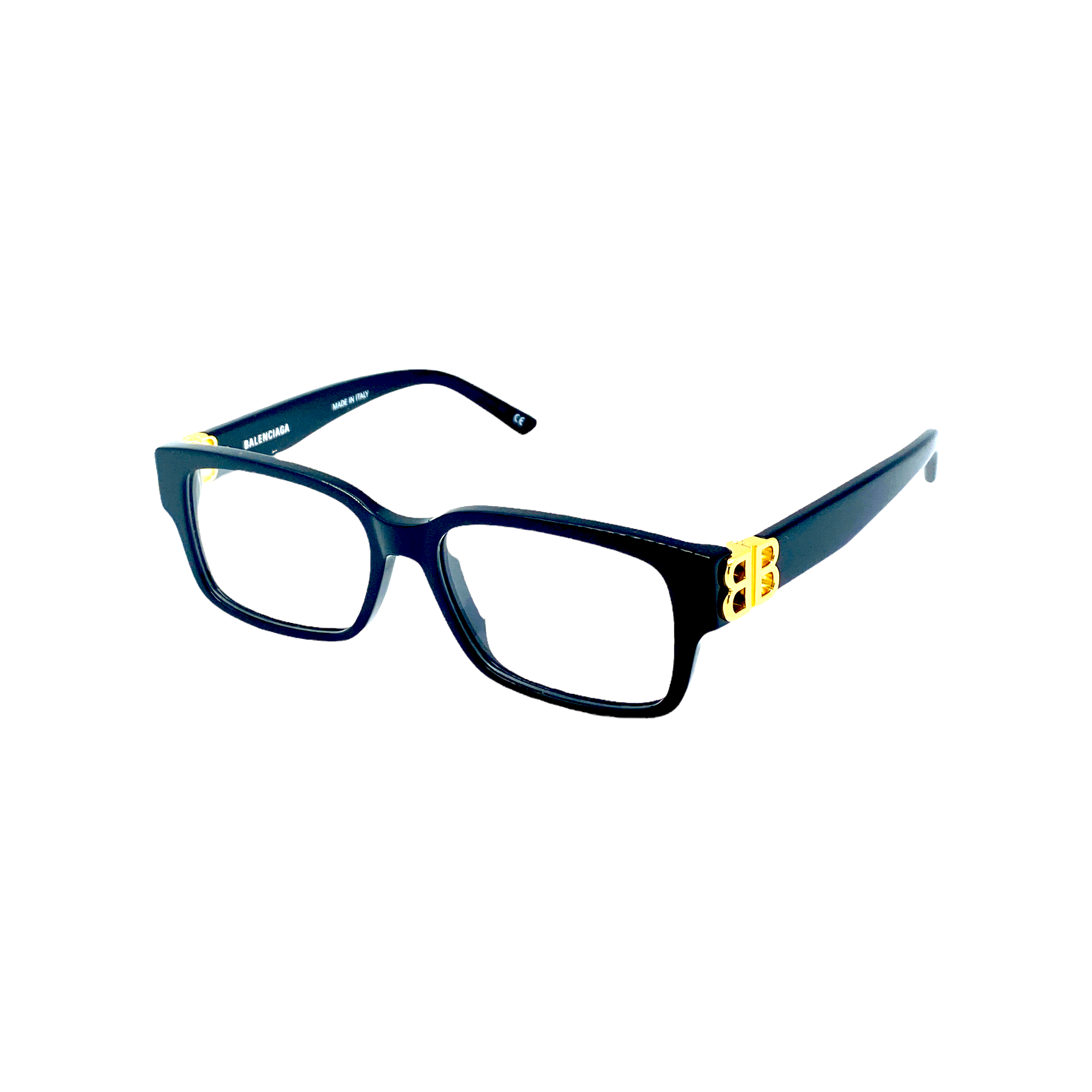 Balenciaga 0105O 001 54-16-140 Black-Gold -Transparent - Pauls Vision USA